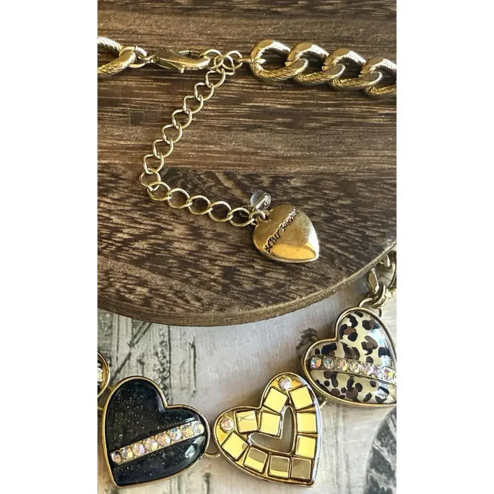 Betsey Johnson | Jewelry | Rare Betsey Johnson 6s Mod Puffy Heart ...